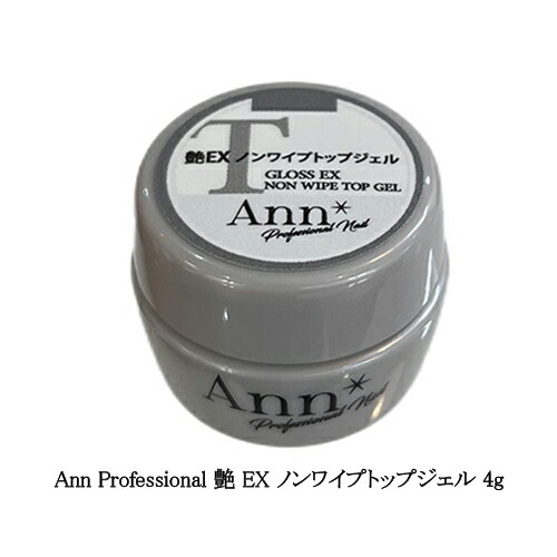 【楽天市場】【最大3％OFF】 Ann Professional 艶 EX ノンワイプトップジェル 4g グロス アンプロフェッショナル トップコート 日本製 拭き取り不要 持ち運び ソフト ...