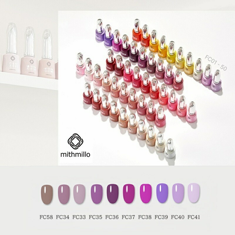【楽天市場】【最大3％OFF】 【mith millo 正規代理店】 ミスミロ カラージェル 10g 【10色からご選択】 FC Dシリーズ ブラウン パープル くすみカラー 原色 韓国ネイル ...