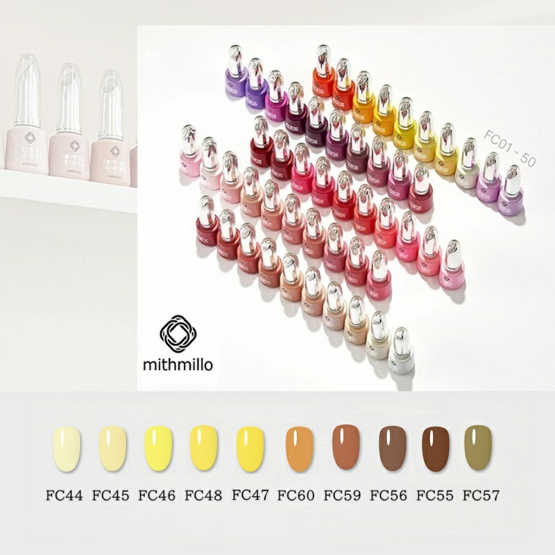 【楽天市場】【最大3％OFF】 【mith millo 正規代理店】 ミスミロ カラージェル 10g 【10色からご選択】 FC Fシリーズ イエロー ブラウン クリーミーカラー 韓国ネイル ...