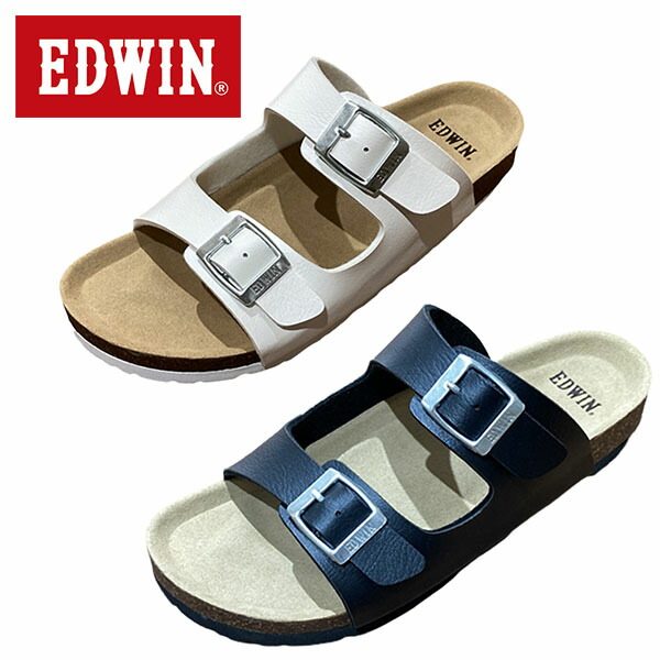 【楽天市場】送料無料 エドウィン 24cm サンダル EDWIN レディース フラットサンダル ぺたんこ コルク フットベット コンフォートシューズ 疲れなし 歩き やすい カジュアル ...