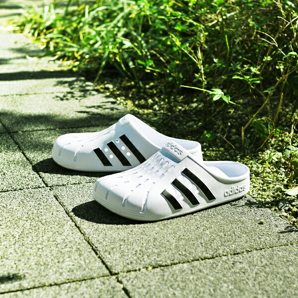 【楽天市場】アディダス サンダル メンズ レディース adidas ADILETTE CLOG U クロッグサンダル シューズ 靴 3本ライン ...