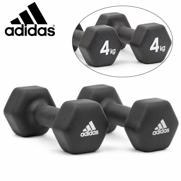 【楽天市場】送料無料 アディダス adidas ダンベル 4kg ペア 2個セット 鉄アレイ コンパクト 筋トレ ウエイトトレーニング トレーニング フィットネス ダイエット グッズ ...