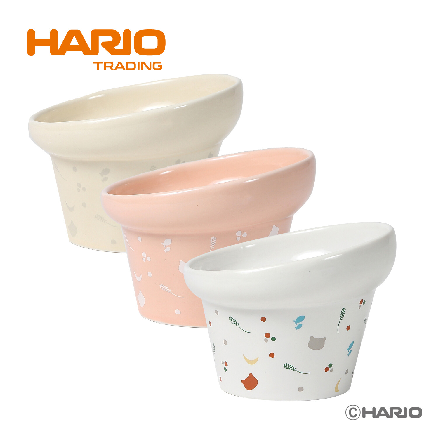 【楽天市場】ハリオ HARIO にゃんプレトール 選べる3カラー PTS-NYT 猫用 ねこ 浅型 丸洗い可 フード 食べやすい レンジOK 送料無料：イーライフストア 楽天市場店
