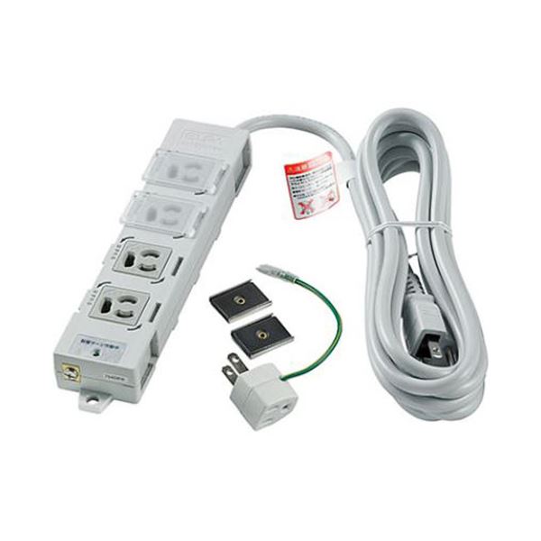 【楽天市場】(まとめ）ELPA カバー付事務所向けタップ耐雷サージ機能付 4個口 3m OAT-JPC43SB 1個【×3セット】：ELMONO（家具 ラグ カーペット）