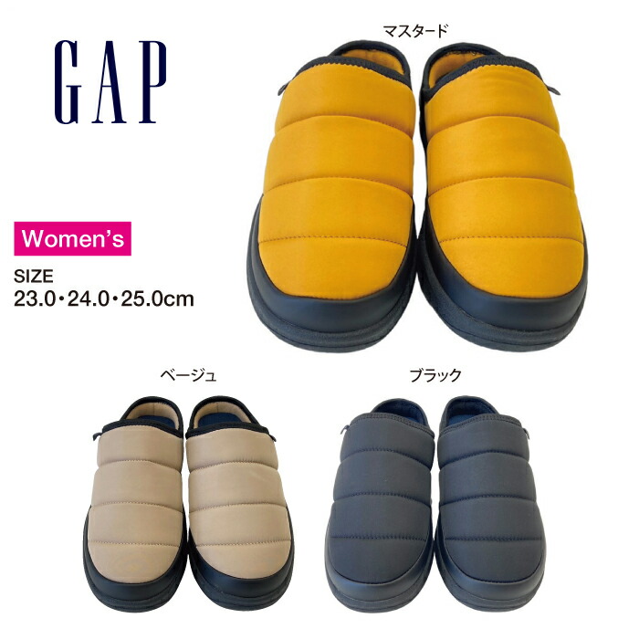 【楽天市場】GAP ギャップ サンダル サボサンダル クロッグサンダル ダウンサンダル フラットシューズ レディース 秋冬 普段履き カジュアル デイリーユース 撥水加工 GPU22207 ...