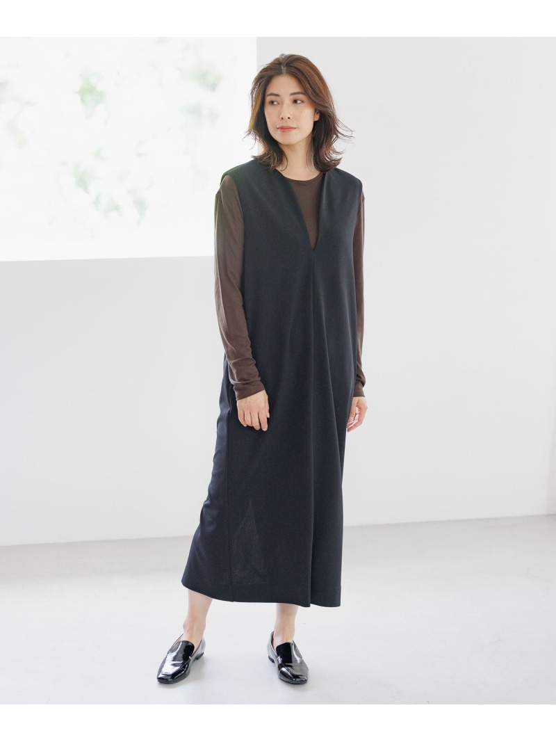 【楽天市場】サマ見えキーネックワンピース 131599 Elura エルーラ ワンピース・ドレス ワンピース ブラック【送料無料 ...