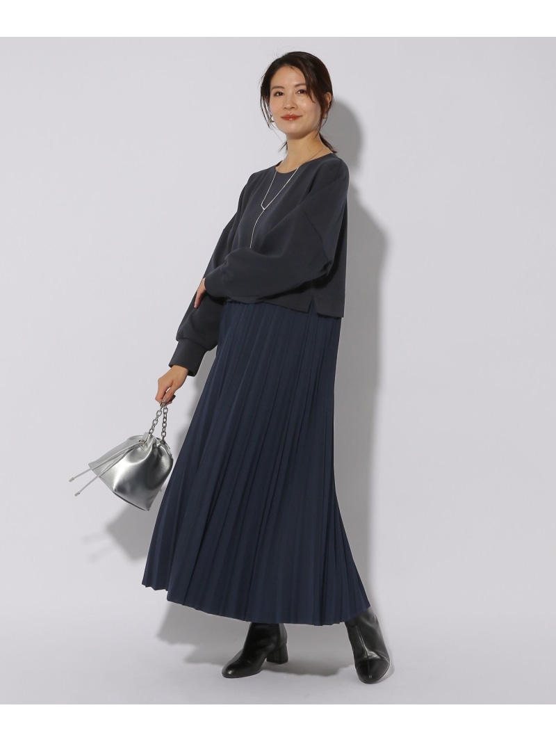 【楽天市場】【SALE／40%OFF】ドッキングプリーツワンピース/292404 Elura エルーラ ワンピース・ドレス ワンピース ネイビー ベージュ【RBA_E】【送料無料 ...