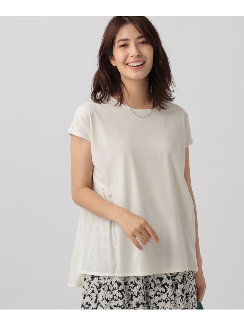 【楽天市場】【SALE／30%OFF】異素材コンビプルオーバー 大きいサイズ ゆったり/133650 Elura エルーラ トップス ...