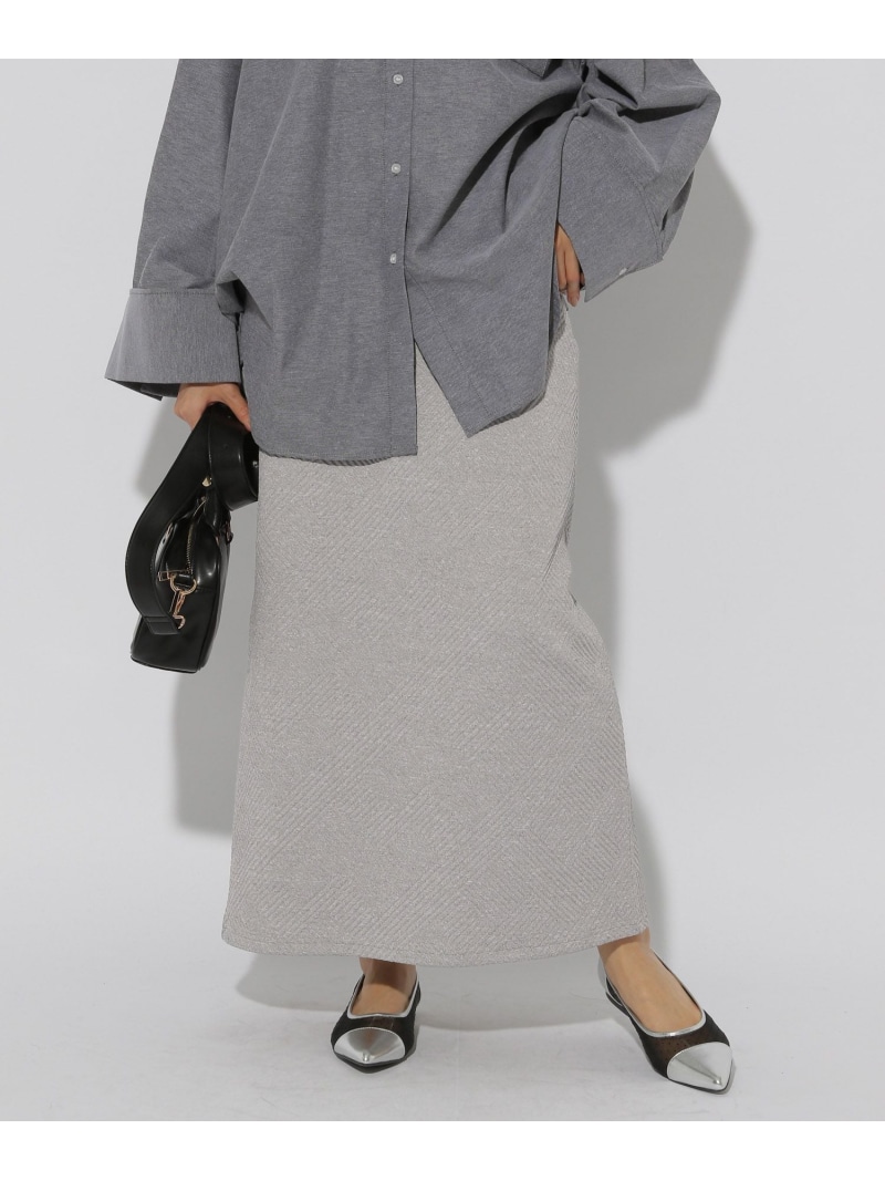 【楽天市場】ふくれ幾何柄スカート＜低身長サイズあり＞/323556 Elura エルーラ スカート ロング・マキシスカート グレー ホワイト ブラック【送料無料】[Rakuten ...