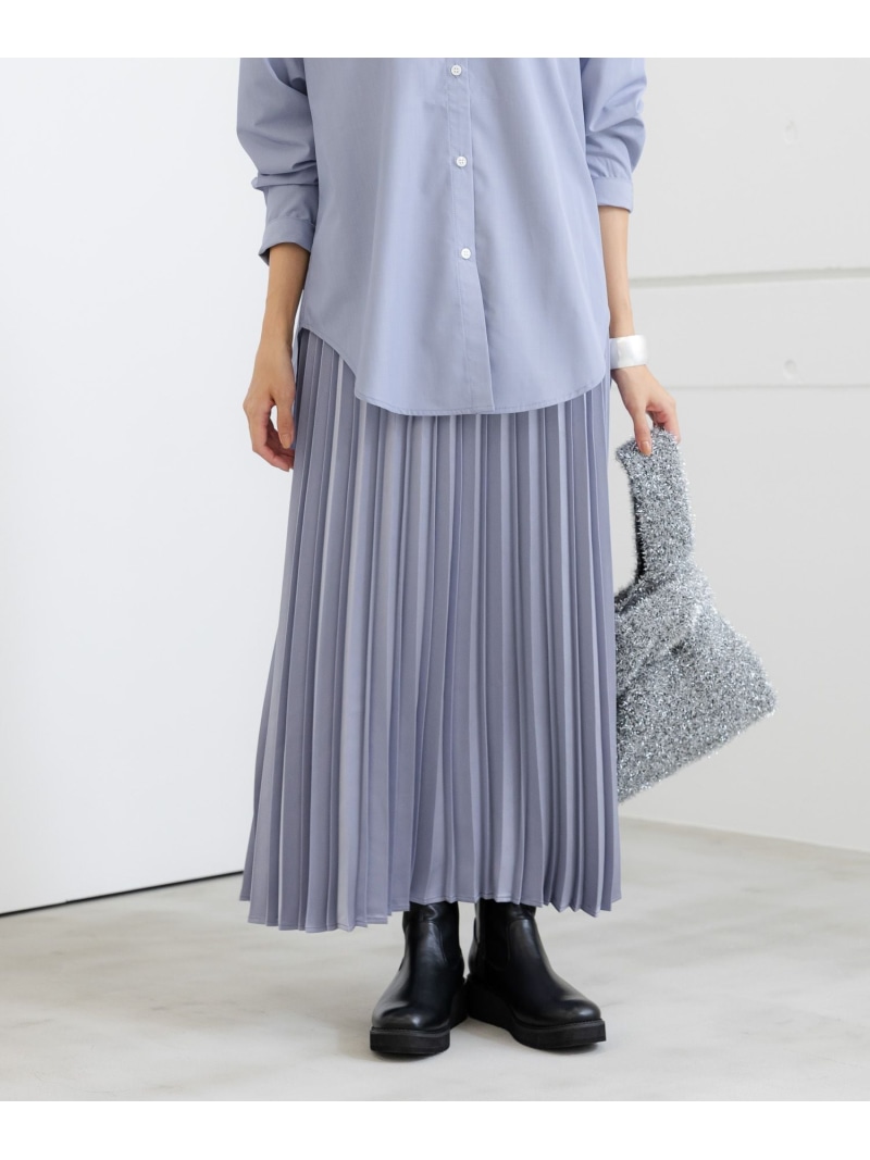 【楽天市場】【SALE／50%OFF】レザーライクプリーツスカート＜低身長サイズあり＞/147958 Elura エルーラ スカート ロング・マキシスカート ホワイト グレー ブルー【RBA ...