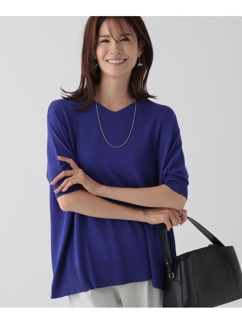 【楽天市場】【SALE／50%OFF】ひやっとタッチニットプルオーバー 大きいサイズ ゆったり/133603 Elura エルーラ トップス ...