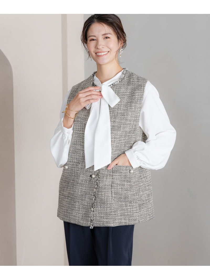 【楽天市場】【SALE／20%OFF】＜2025ceremony＞ セレモニー華やかツイードジレ/202418 Elura エルーラ ...