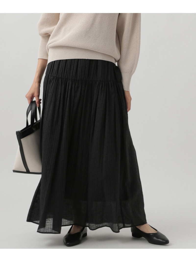 【楽天市場】フロッキードットプリントスカート/ 995760 Elura エルーラ スカート ロング・マキシスカート ホワイト ブラック【送料無料】[Rakuten Fashion ...