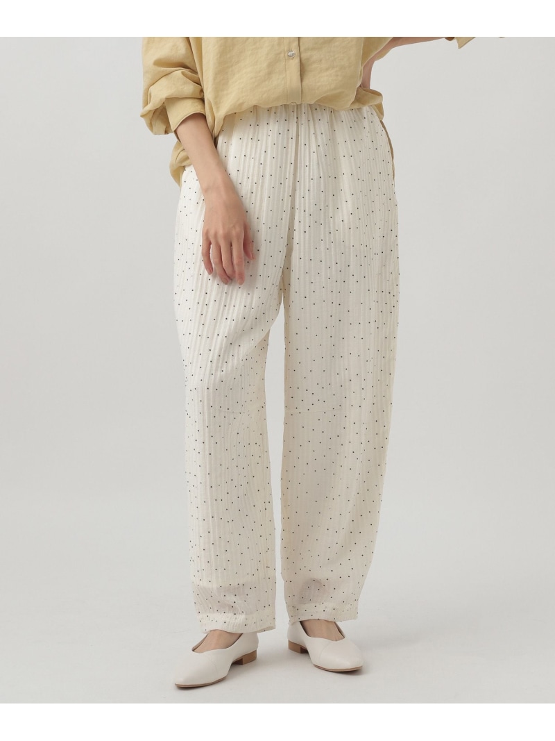 【楽天市場】フロッキードットプリントパンツ/995762 Elura エルーラ パンツ その他のパンツ ホワイト ブラック【送料無料】[Rakuten Fashion]：Elura／エルーラ