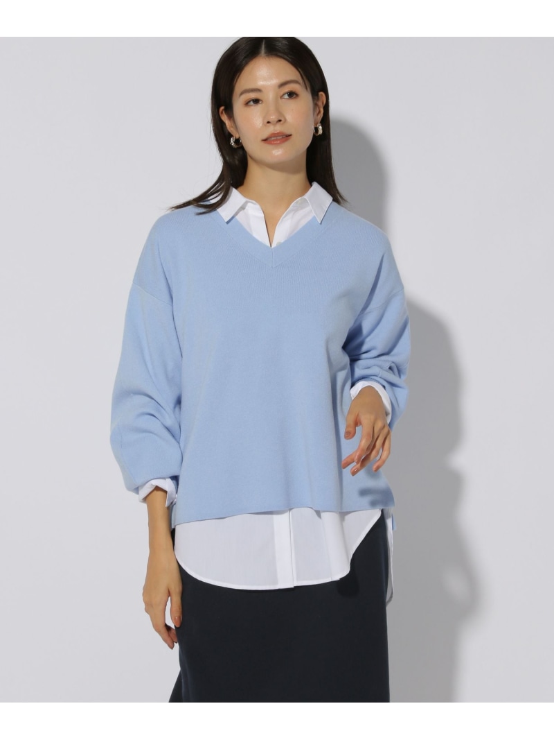 【楽天市場】【SALE／37%OFF】濃密なめらかVネックプルオーバー/250655 Elura エルーラ トップス ニット ホワイト ブルー ネイビー【RBA_E】[Rakuten ...