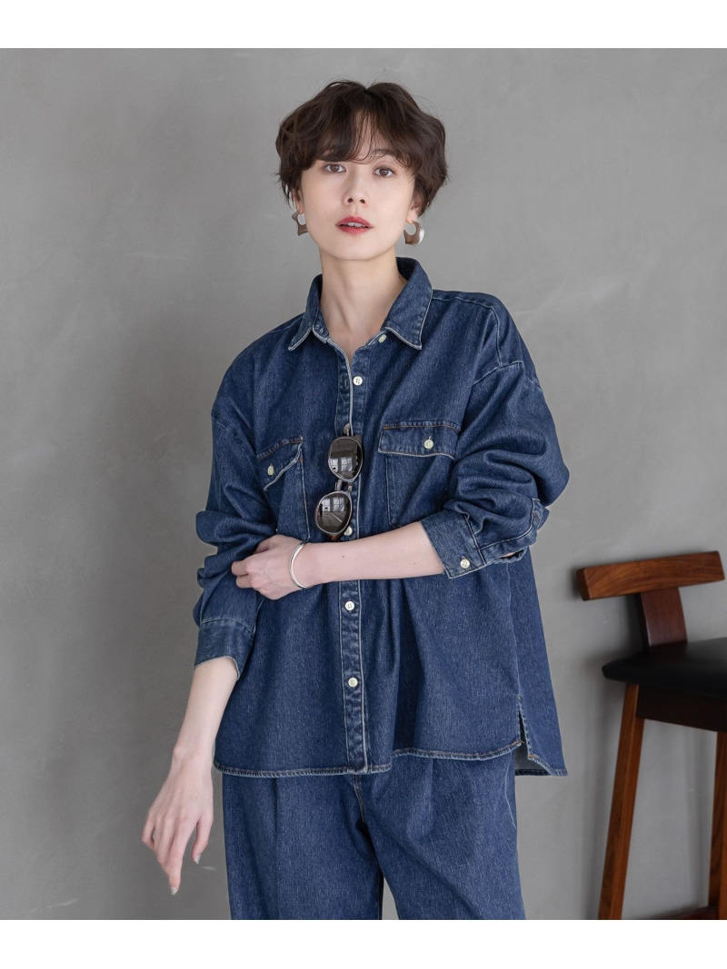 【楽天市場】【SALE／20%OFF】大人デニムシャツ/289128 Elura エルーラ トップス シャツ・ブラウス ブルー【RBA_E】【送料無料】[Rakuten Fashion ...