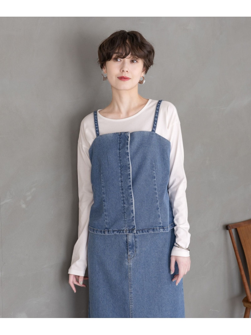 【楽天市場】【SALE／50%OFF】大人デニムビスチェ/289129 Elura エルーラ トップス ベスト・ジレ ブルー【RBA_E ...