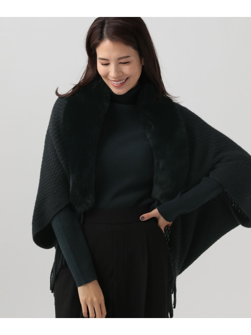 【楽天市場】【SALE／40%OFF】フェイクファーツキニットボレロ 大きいサイズ ゆったり 968403 Elura エルーラ ジャケット ...