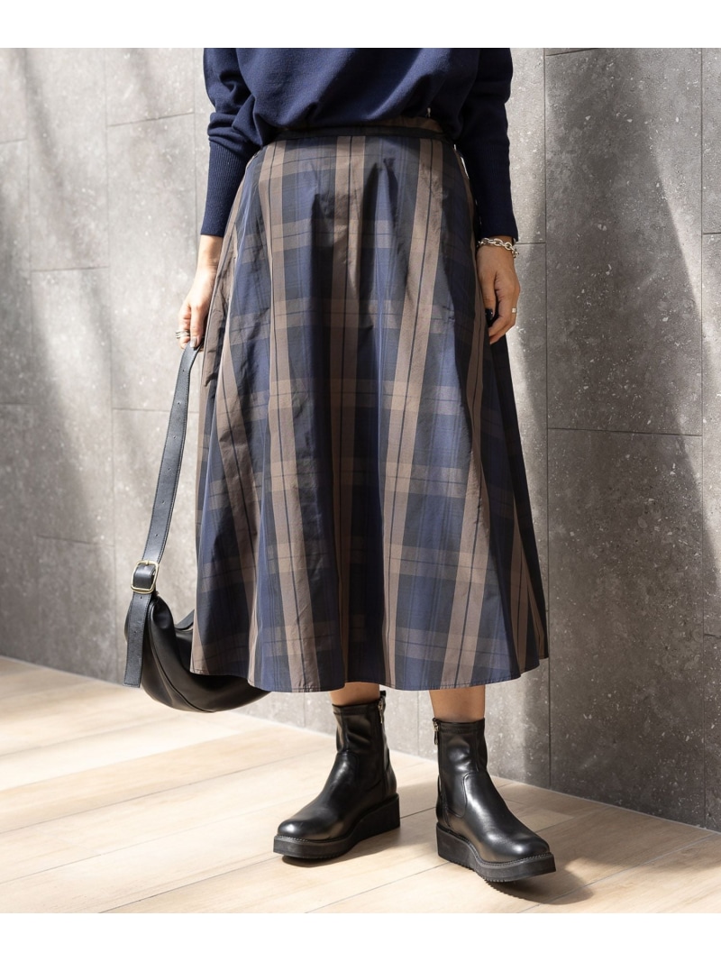 【楽天市場】【SALE／50%OFF】チェック柄フレアスカート/250597 Elura エルーラ スカート ロング・マキシスカート ブラウン イエロー【RBA_E】【送料無料 ...