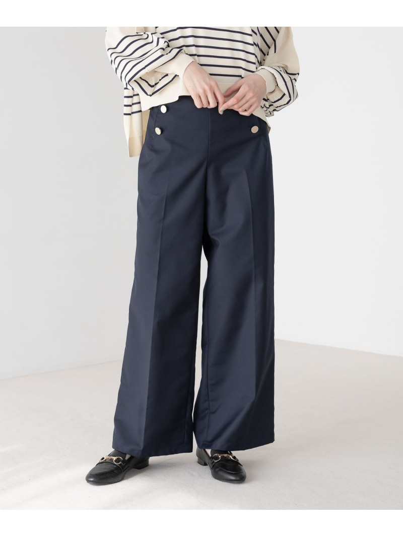 【楽天市場】【SALE／50%OFF】マリンワイドパンツ/320036 Elura エルーラ パンツ その他のパンツ ホワイト ネイビー【RBA_E】【送料無料】[Rakuten ...