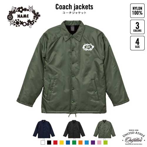 【楽天市場】リース/名入れボア裏地付きコーチジャケット 左胸ワンポイントミリタリー アメカジ ブラック ネイビー カーキ ストリート ブルゾン ...