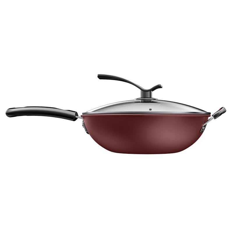 【楽天市場】フライパン 深型 炒め鍋 30-32cm IH対応 ガス火対応 蓋付き ノンスティックフライパン 中華鍋 軽量 焦げにくい 焦げ付きにくい お手入れ簡単 高熱効率オール熱源対応 ...