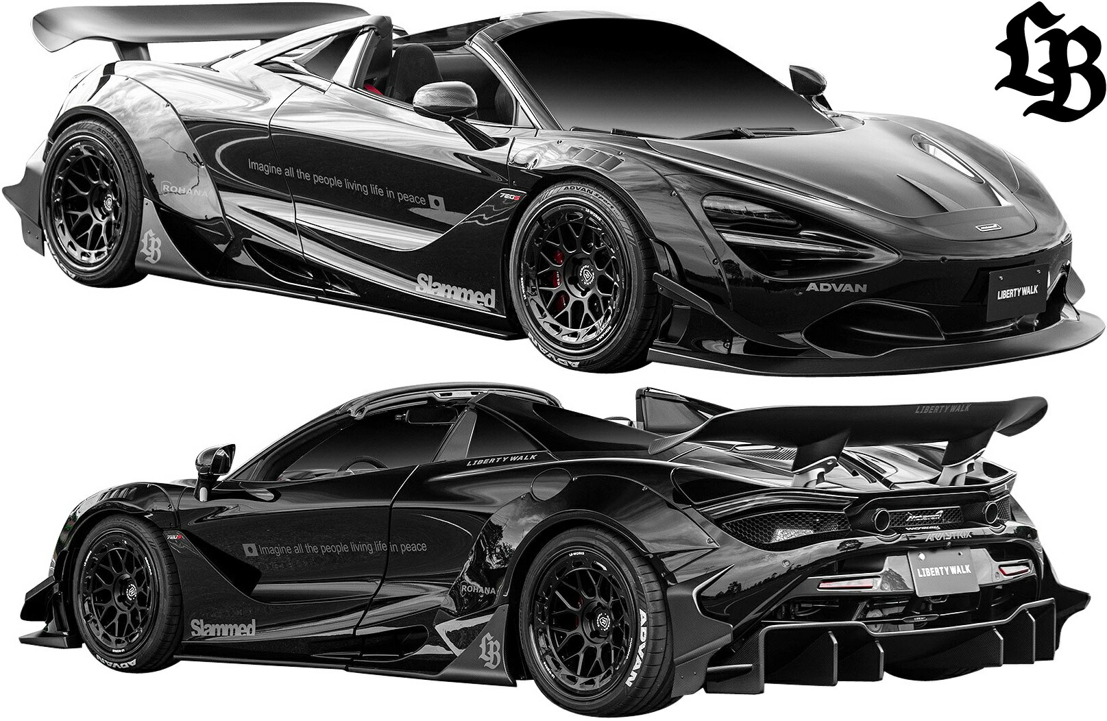 【楽天市場】【M's】 Mclaren マクラーレン 720S (2017y-2023y) LB-WORKS コンプリートボディキット 7点 ...