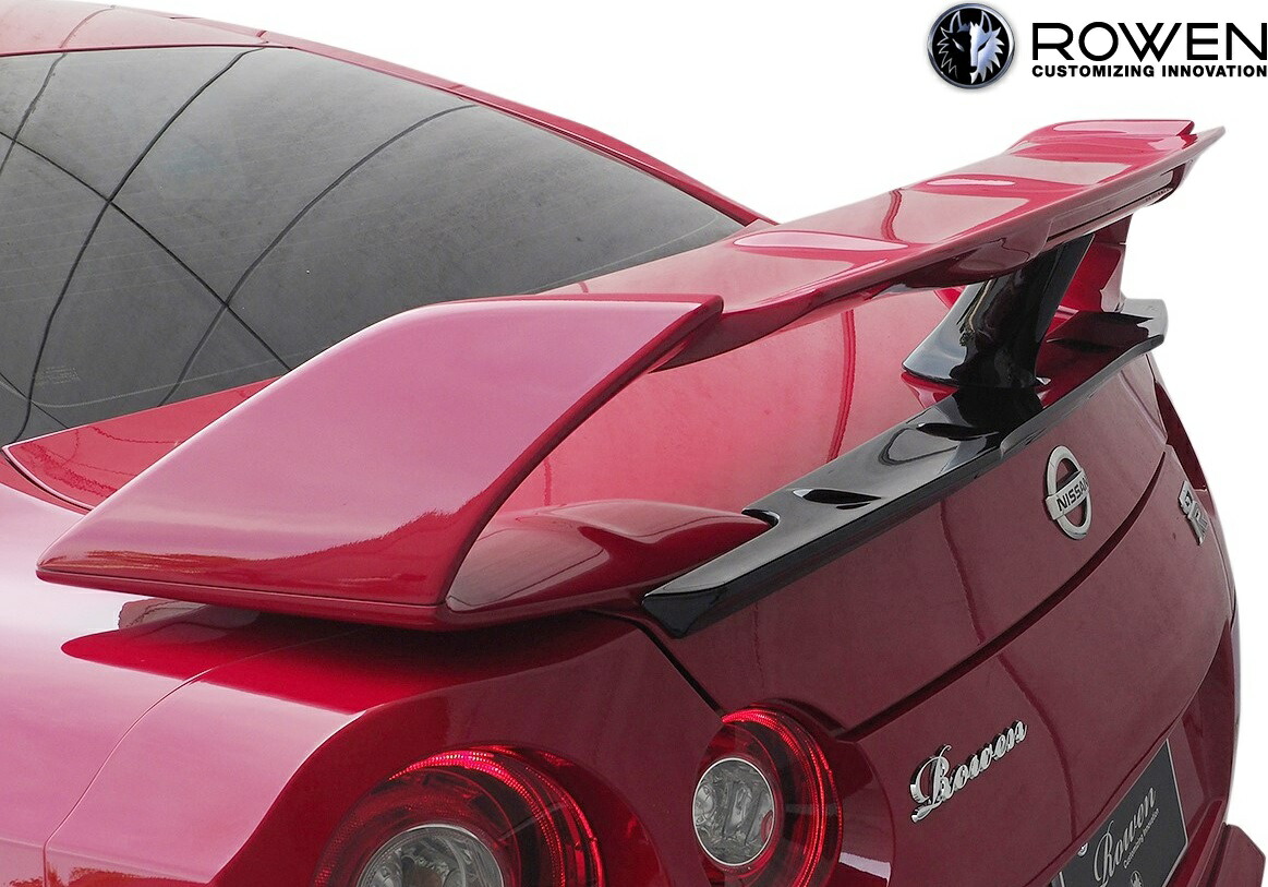 【楽天市場】【M's】 日産 R35 GT-R 中期 (2010.12 - 2016.06) ROWEN リアウイング Type2 FRP ロ ...