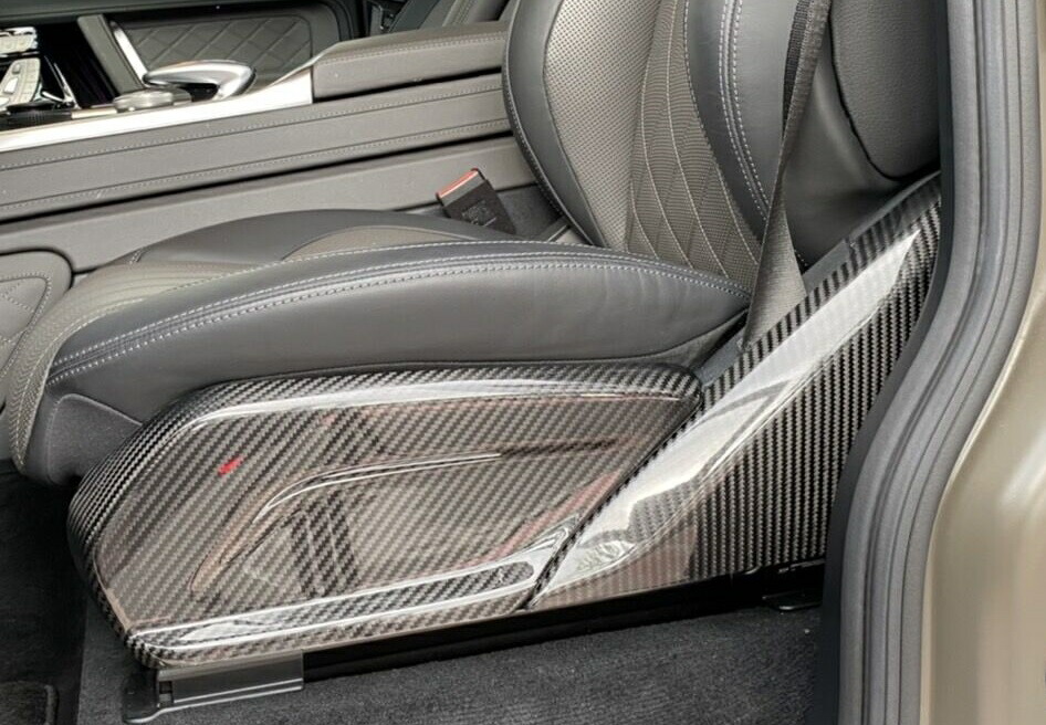 【楽天市場】【M's】 W463A ベンツ AMG Gクラス (2018y-) 社外品 カーボン シートサイド カバー 左右 (4ピース ...