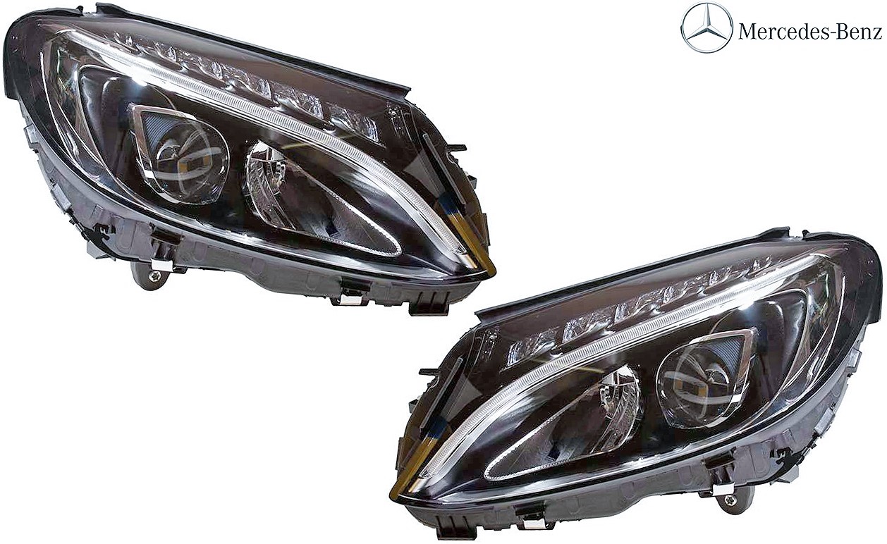 【楽天市場】【M’s】 W205 ベンツ AMG Cクラス 前期 (2014.7-2018.6) 純正品 LED ヘッドライト ヘッドランプ ...