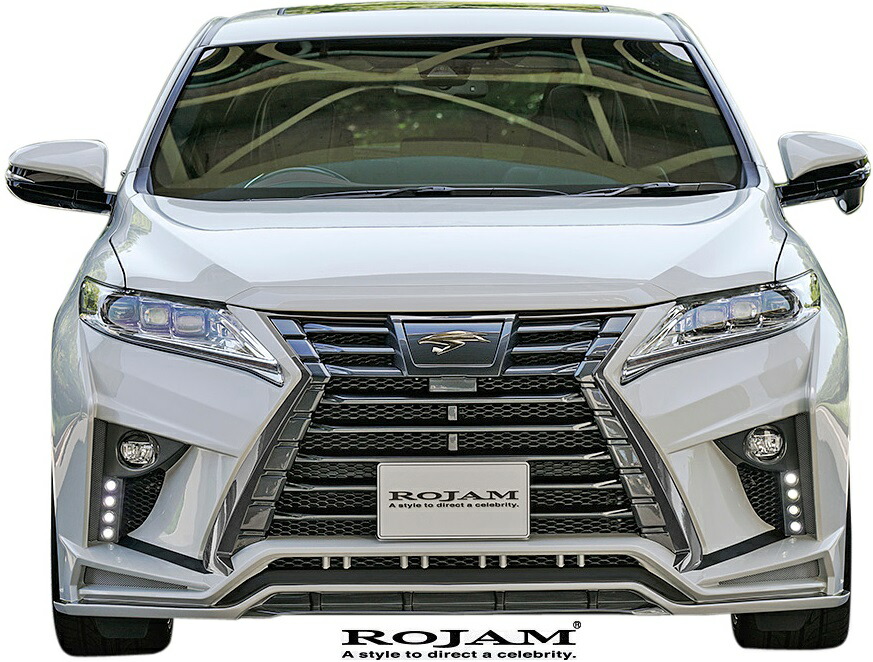 【楽天市場】【M's】トヨタ ハリアー 60系 後期 (2017/6-) ROJAM IRT GENIK フロントバンパースポイラー Ver.1 (LED.Ver)／／FRP ロジャム エアロ ...