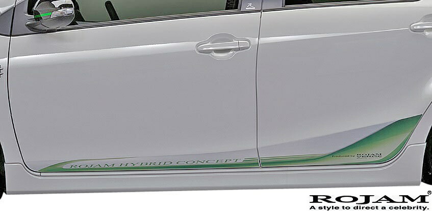 【楽天市場】【M's】トヨタ アクア G's 10系 (2013/12-2017/3) ROJAM VERDE ヴェルデ サイドデカール 左右／／Aロジャム ヴェルデ エアロ用 TOYOTA ...
