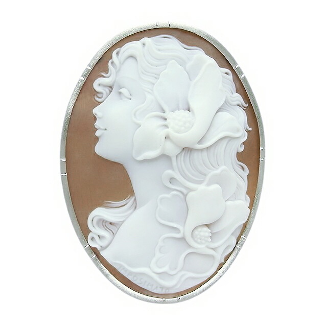 【楽天市場】ヴィンチェンツォ・インポジマート(Vincenzo Imposimato)シェルカメオブローチ/ペンダントK18WG 16.3g ...