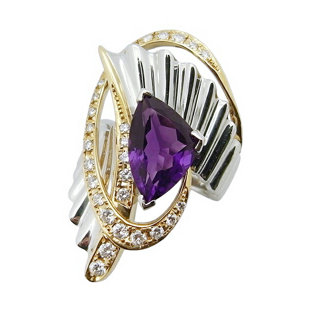 【楽天市場】藤平卓アメシストダイヤモンドリングPt900/K18 3.17ct 0.48ct 16.2g【中古】程度S【smtb-m】：エナミ ...