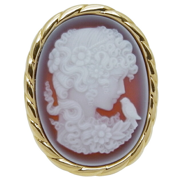 【楽天市場】メノウカメオブローチK18 14.9g【中古】程度A【smtb-m】：エナミ質店ジュエリーGrue