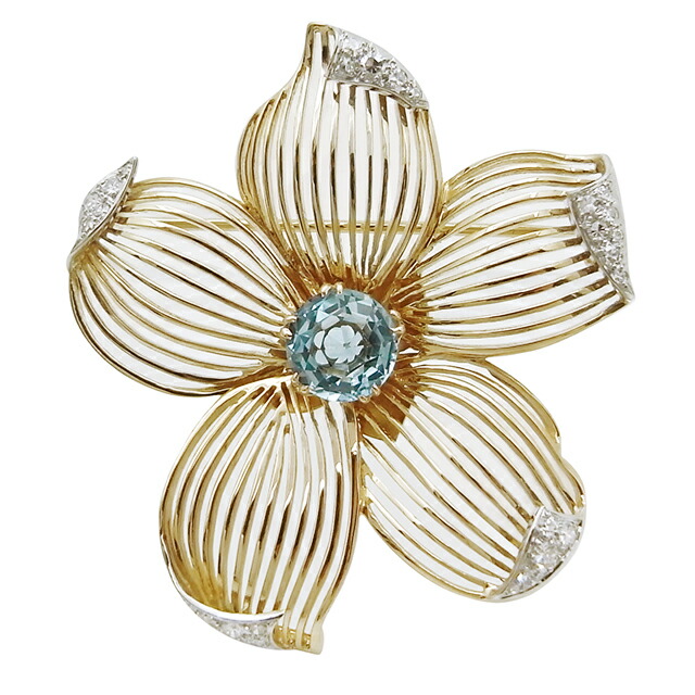 【楽天市場】アクアマリンダイヤモンドブローチ750 23.2g【中古】程度SA【smtb-m】：エナミ質店ジュエリーGrue