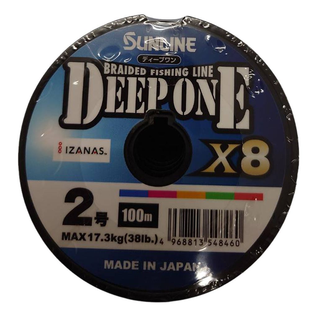 【楽天市場】サンライン ディープワン×8 (2号 38LB) 100m単価 連結可 マルチカラー 8本組PEライン DEEP ONE：香川塩ビ工業 楽天市場店