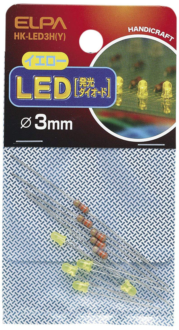【楽天市場】ELPA LED 3mm イエロー HK-LED3H(Y)【ゆうメール対象商品：日時指定不可：代引き不可】：エンチョーホームショッピング