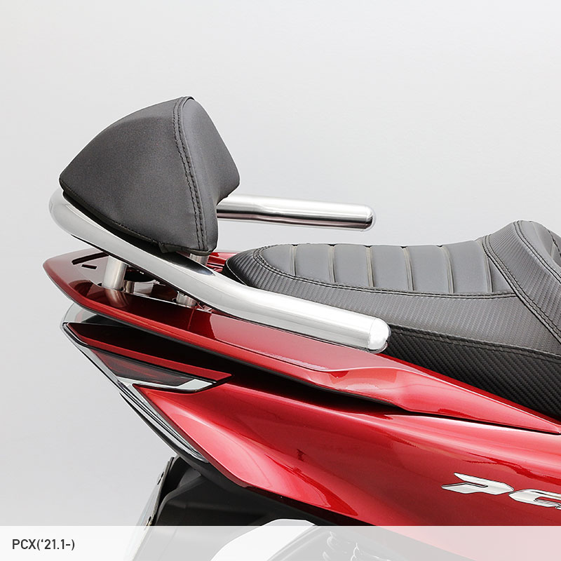 【楽天市場】PCX('10.3～) PCX150('12.4～) バックレスト(ブラック)＋グラブバーセット バイク：エンデュランス楽天市場店