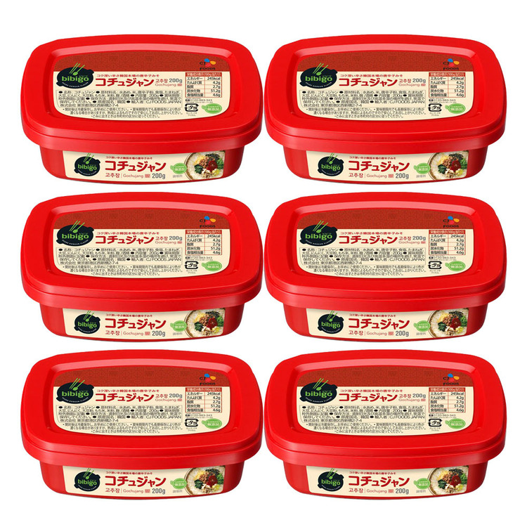 【楽天市場】【10%OFF★11日1:59まで】 【6個】コチュジャン 200g ビビゴ 韓国 本格 簡単韓国 CJ コチュジャン 旨辛 調味料 韓国料理 韓国食品 bibigo ...