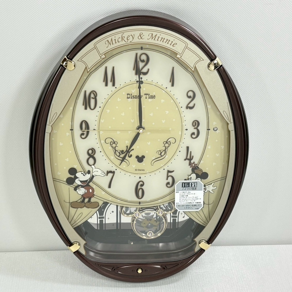 【楽天市場】【展示品】セイコークロック 掛け時計 FW579B ディズニータイム 電波時計 ミッキー＆ミニー メロディ6曲 アナログ 茶 ...