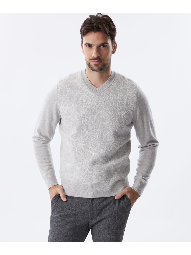 【楽天市場】【SALE／30%OFF】ニードルパンチVネックニット EPOCA UOMO エポカ トップス ニット グレー ブラック【RBA_E】【送料無料】[Rakuten Fashion ...