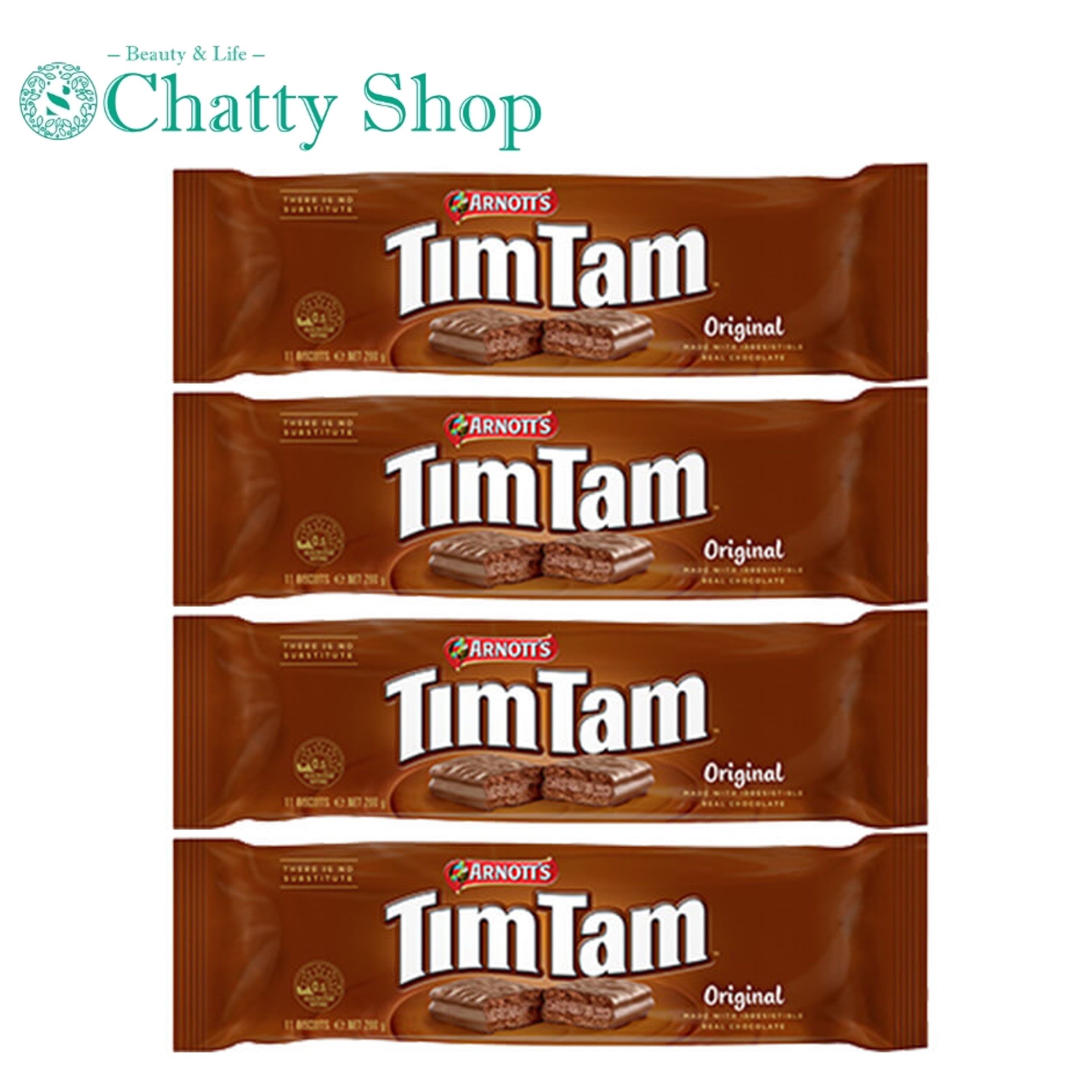 【楽天市場】【4個セット】TimTam ティムタム オリジナル 11枚入 チョコレート ビスケット：Chatty Shop