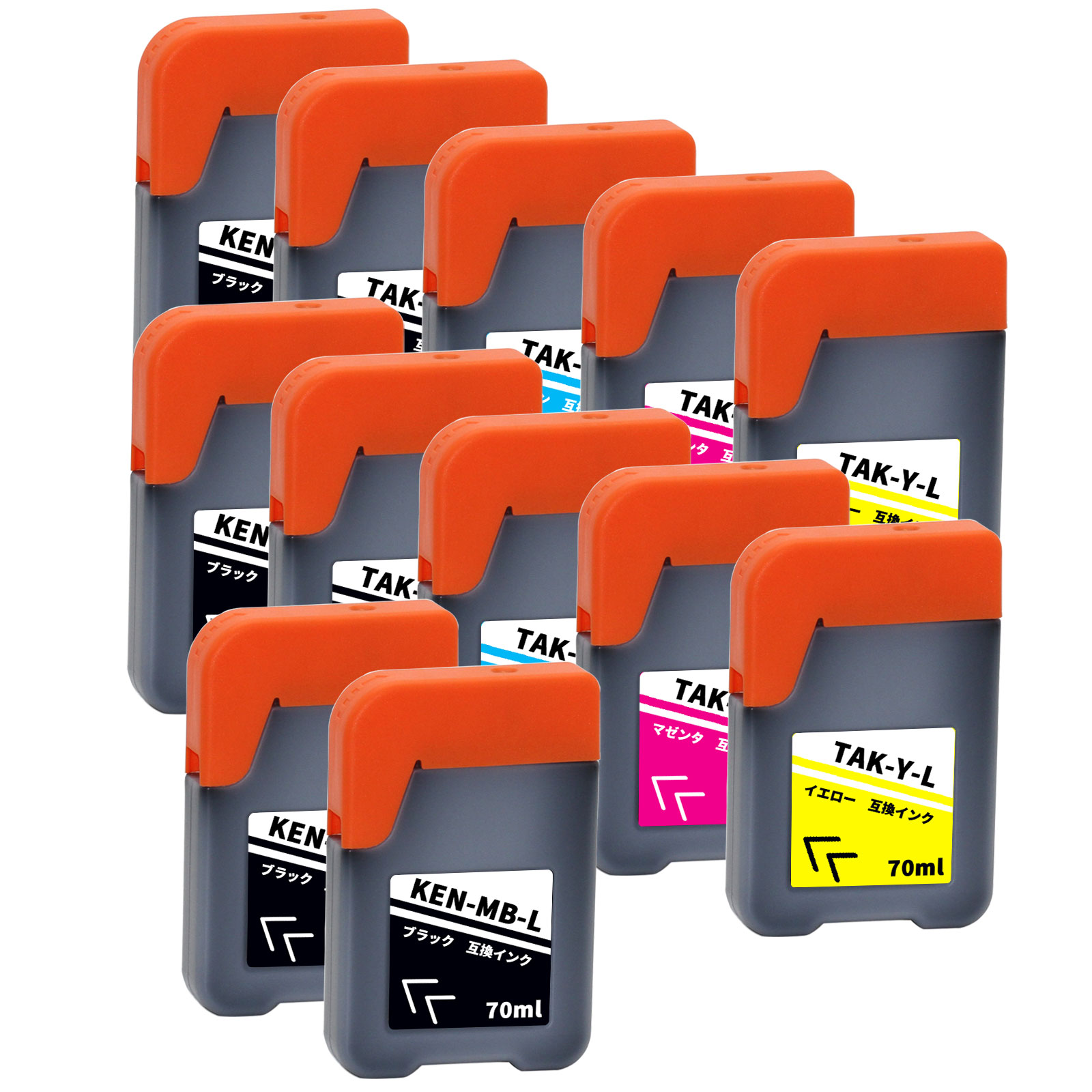 【楽天市場】KETA 互換インク KETA-5CL ケンダマ インク タケトンボ インクKEN-MB 4本+ TAK-4CL 8本 合計12本 ...