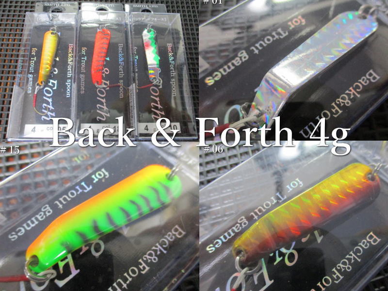 【楽天市場】バック&フォース 4g /37mm ～全19色 ＜スミス SMITH＞ ネイティブ ルアーフィッシング用 スプーン Back & Forth Spoon 4g ～池谷成就氏独自釣法 ...