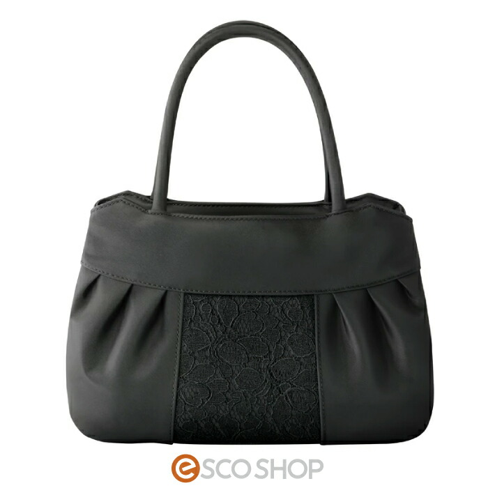 【楽天市場】ちょっと大きめフォーマルバッグ ブラック レースタイプ 冠婚葬祭撥水加工 ダブルファスナー 上品 布製 コンパクト (送料無料)：ESCO SHOP