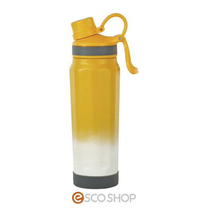 【楽天市場】キャリングボトル530mlオレンジ×ホワイト シンプル グラデーション 保冷効果 軽量 便利 送料無料 メーカー直送 代引不可 同梱不可：ESCO SHOP
