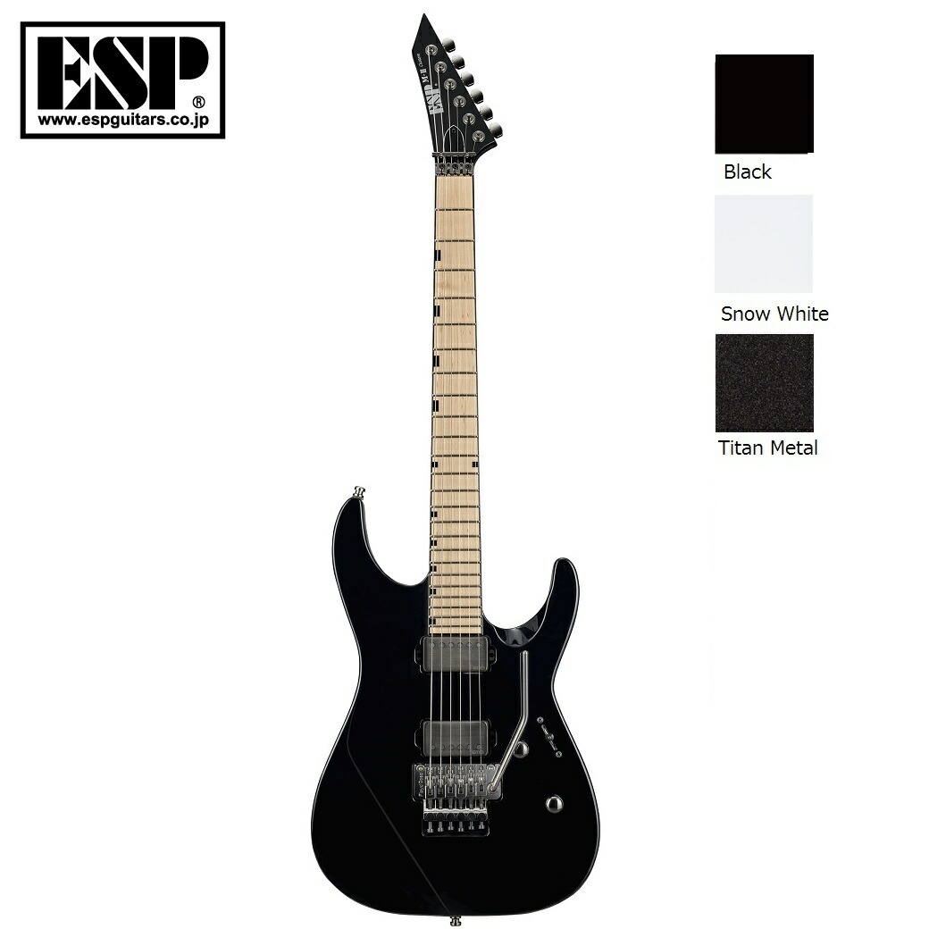 【楽天市場】【ESP直営店】【受注生産】ESP M-II CTM FR /M [Black / Snow White / Deep Candy Apple Red / Titan Metal ...