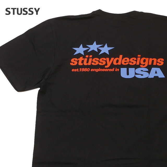 【楽天市場】【本物・正規品】 新品 ステューシー STUSSY STUSSY DESIGNS USA TEE Tシャツ BLACK ブラック ...