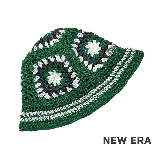 【楽天市場】【本物・正規品】 新品 ニューエラ NEW ERA CROCHET KNIT PAPER OSFM クロシェ ニット バケット ...